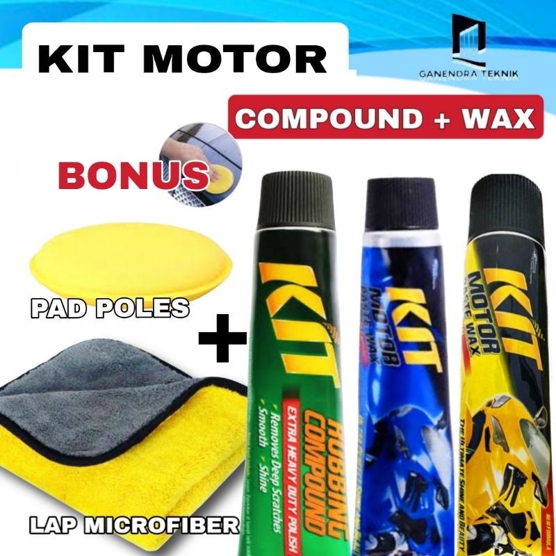 Jual PAKET Kit Motor Paste Wax Metallic 60g + Kit Rubbing Compound 60g ...