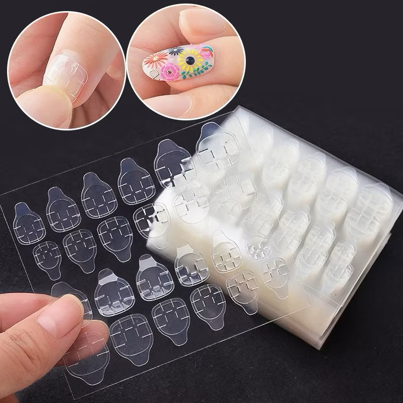 Jual Lem kuku sticker / sticker lem kuku double tap tempel isi 24PCS ...