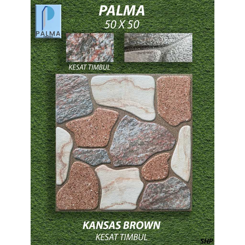 Jual Keramik Lantai 50X50 Palma Kansas Brown Kesat KW1 Pekanbaru Riau ...