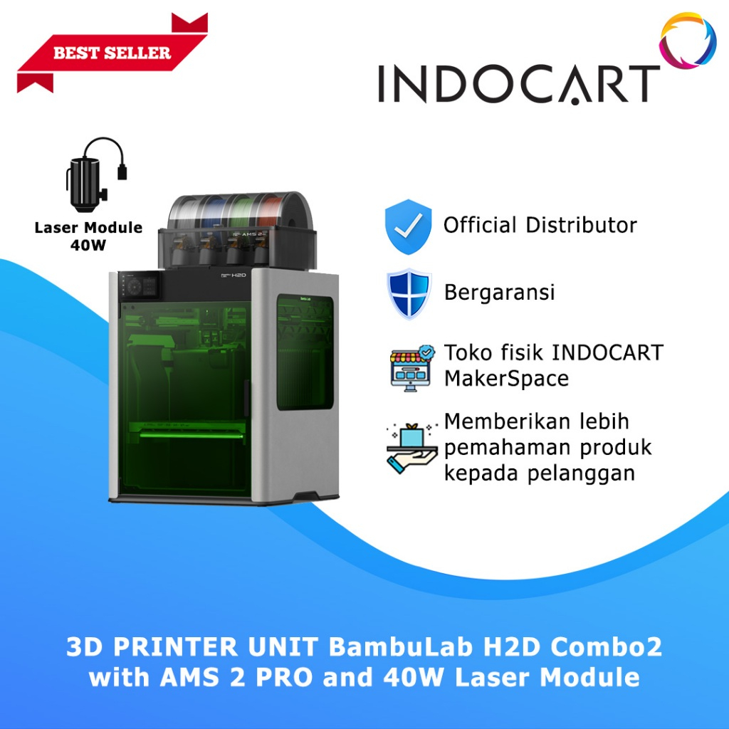 Jual 3D Printer BambuLab H2D All-In-One Personal Manufacturing Hub 3D ...