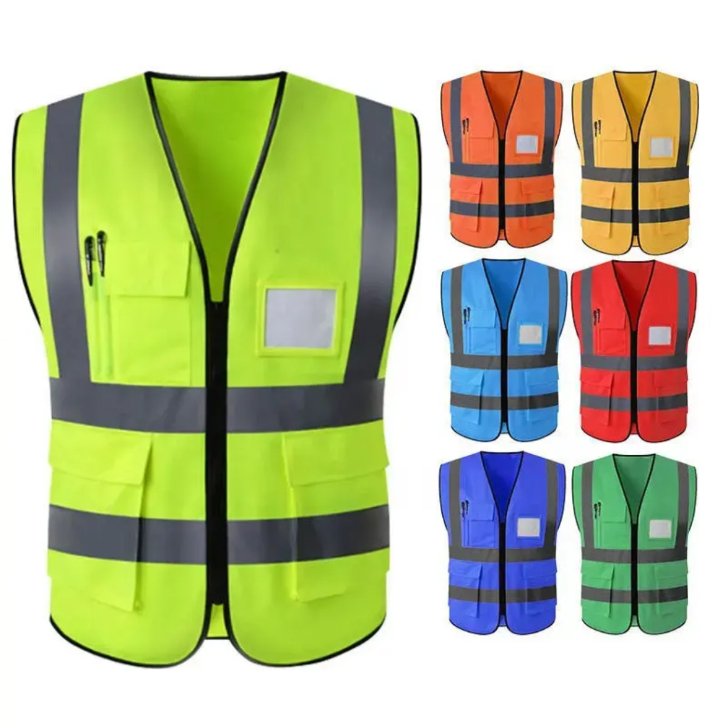 Jual Rompi Safety Pengaman Kerja Polyster untuk Proyek / 5 Saku Rompi ...