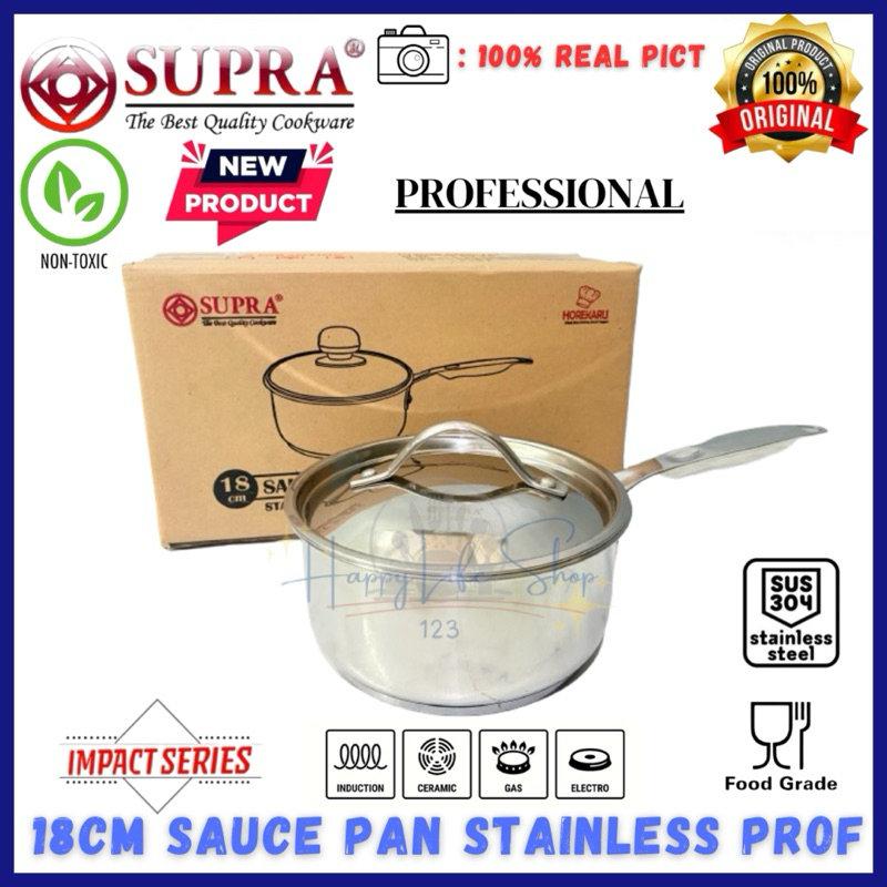 Jual SUPRA Sauce Pan Stainless Steel Proffesional SUS 304 / Panci Rebus ...