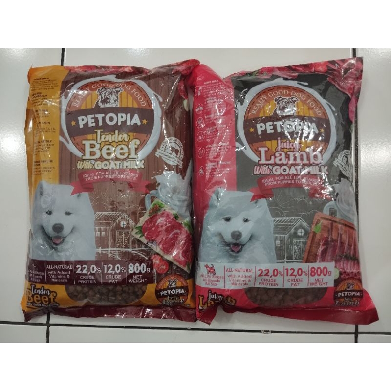 Jual Petopia Dog Food adult Beef, Lamb & puppy 800g | Petopia dry food ...