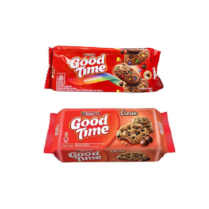 Jual GOOD TIME COOKIES CLASSIC / RAINBOW / DOUBLE CHOCO/COFFE 72gr ...