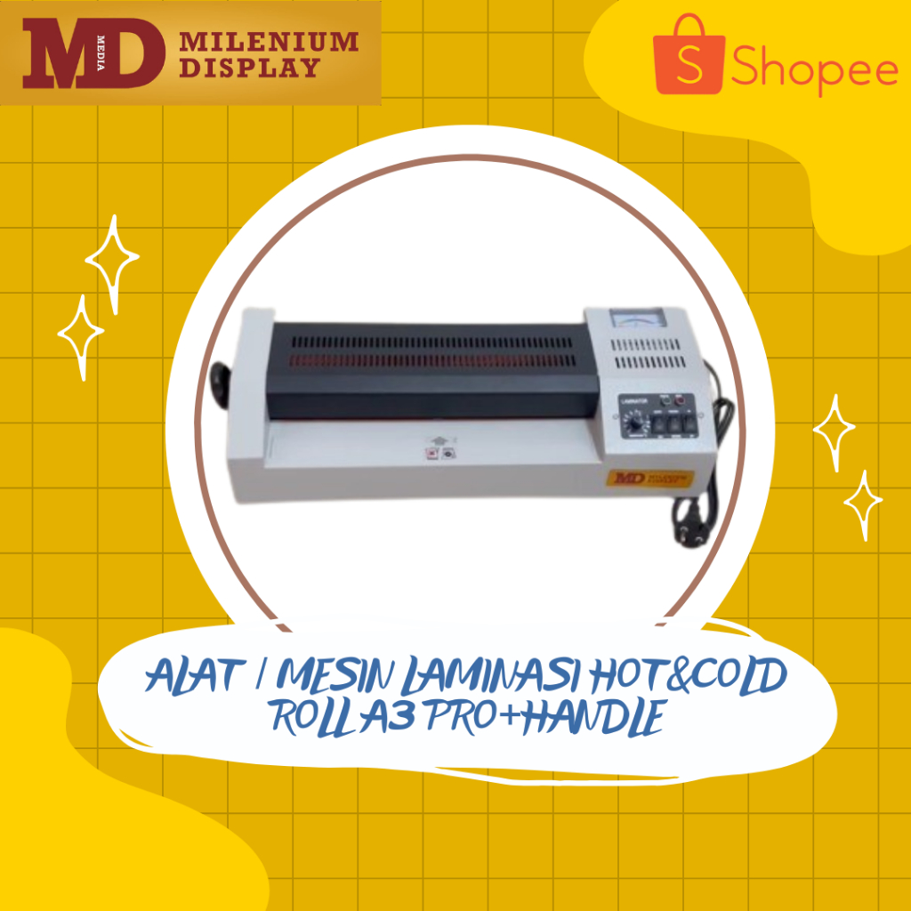 Jual ALAT / MESIN LAMINASI HOT&COLD ROLL A3 PRO+HANDLE | Shopee Indonesia