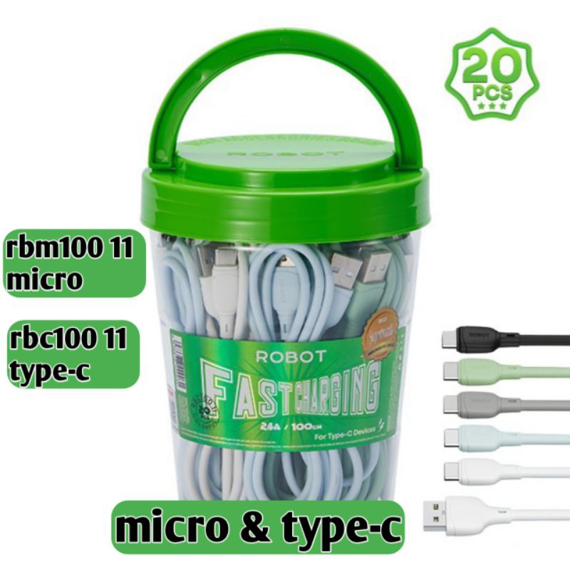 Jual ( 1 TOPLES 20 PCS ) kabel Data ROBOT RBM-100 11 & RBM100S For ...
