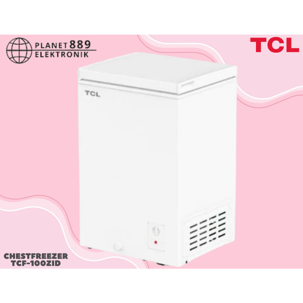 Jual TCL TCF-100ZID Chest Freezer 100 Liter Freezer Box Lemari ...