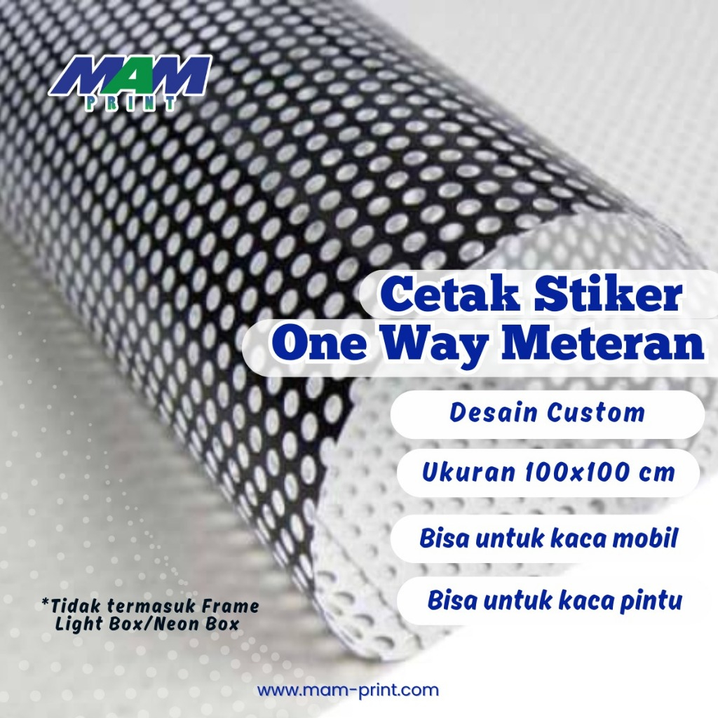 Jual Cetak Stiker One way Meteran / stiker kaca mobil / stiker kaca ...