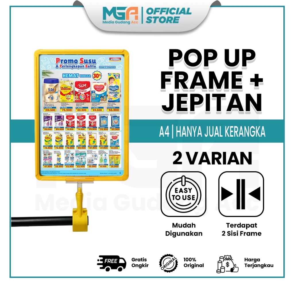 Jual POP UP FRAME A4 JEPITAN / FRAME POSTER PROMO MINIMARKET / FRAME ...