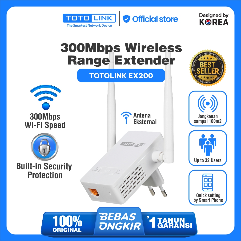 Jual TOTOLINK Wifi Range Extender / Wifi Repeater 300Mbps - TOTOLINK Official Store | Shopee ...