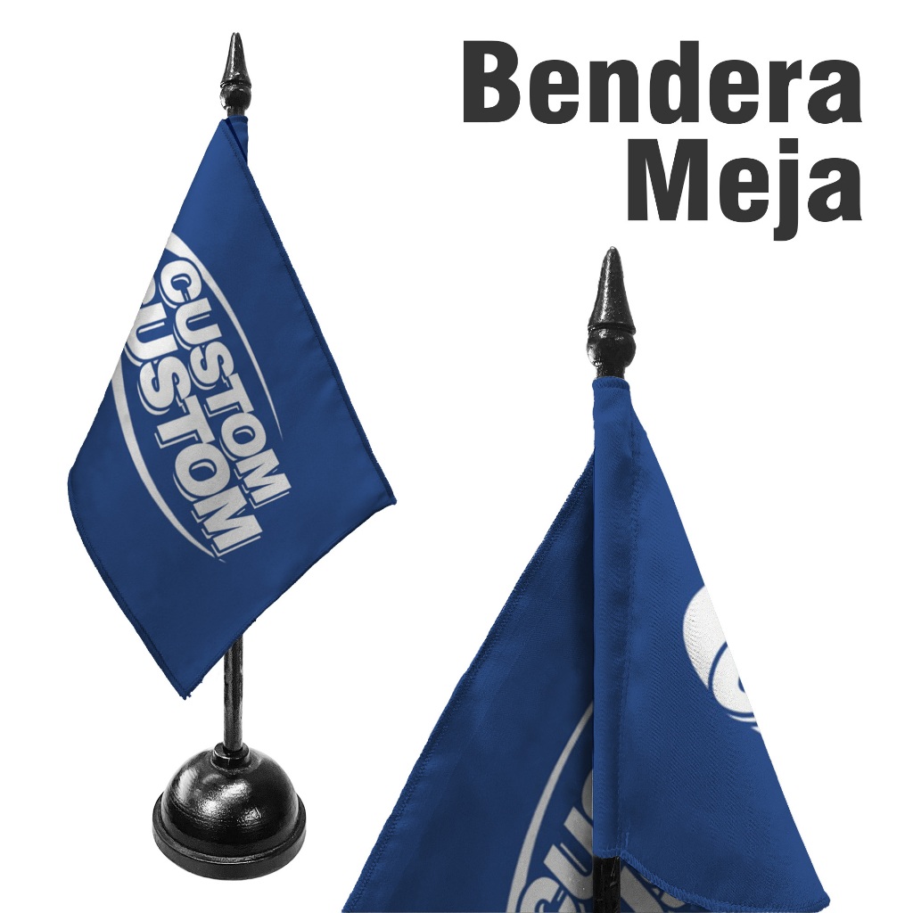 Jual Bendera Meja Custom Design / Dekorasi Meja, Bahan Kayu dan Kain ...