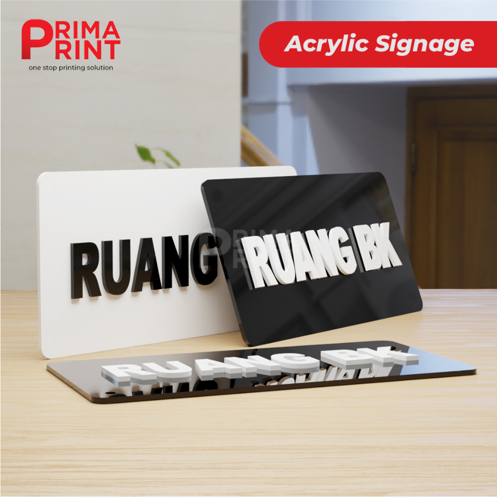 Jual Sign Signage RUANG BK Huruf Timbul 3D / Papan Tanda Ruang BK ...
