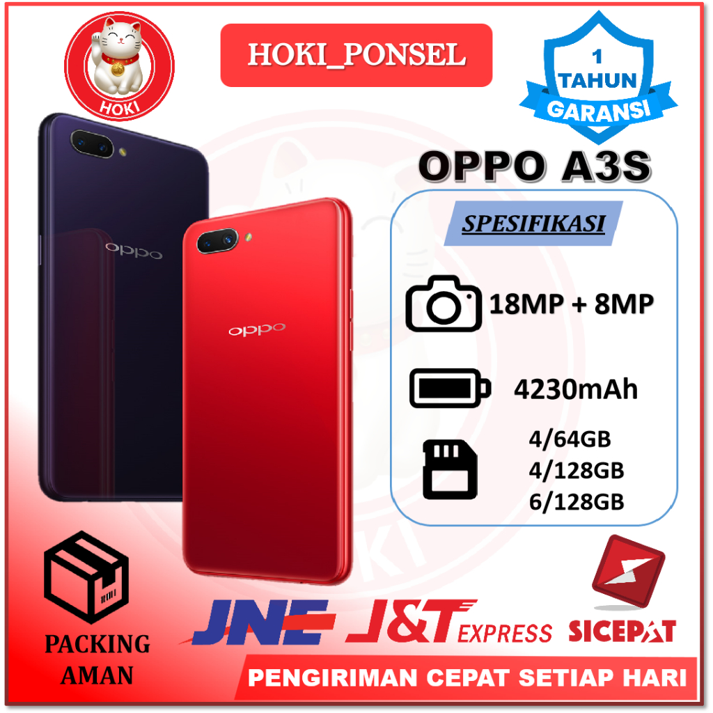 Jual PROMO 5.5. BIG SALE Smartphone type A3s RAM 4/64GB 6/64GB 6/128GB GARANSI 1 TAHUN | Shopee ...