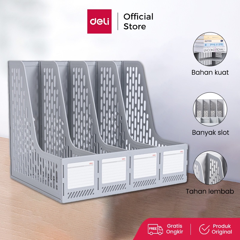 Jual Deli Rak Majalah / Magazine Holder File Tray 4 Sekat Tempat ...