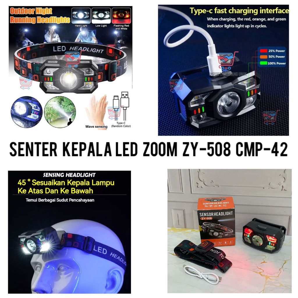 Jual SENTER KEPALA LED ZOOM ZY-508 CMP-42 | Shopee Indonesia