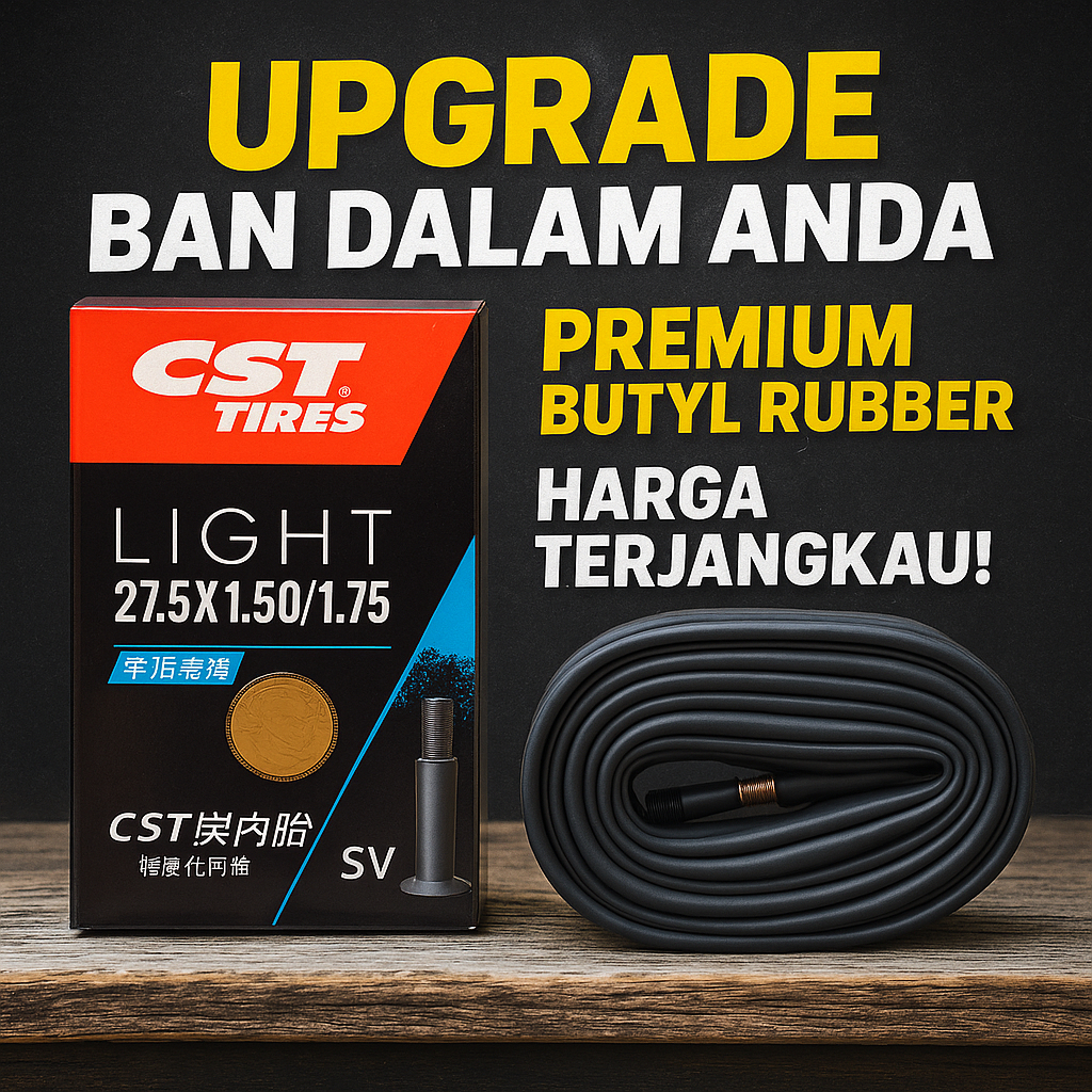 Jual CST Ban Dalam Sepeda 27.5 x 1.50/1.75, Pentil Schrader (Besar/Motor Valve), Premium Butyl ...