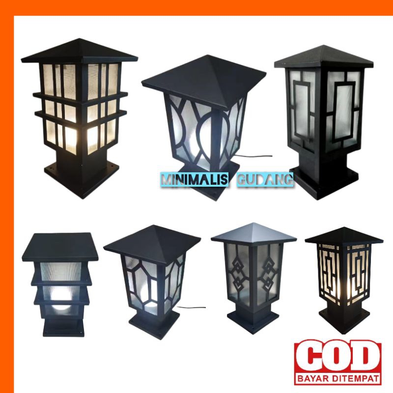 Jual lampu hias pagar pilar, lampu hias minimalis anti air, lampu taman ...