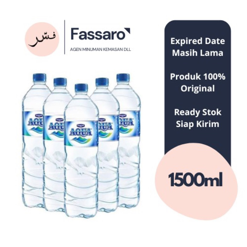 Jual AQUA BOTOL 1500 ml 1 DUS | AQUA 1500 ml x 12 BOTOL | Shopee Indonesia