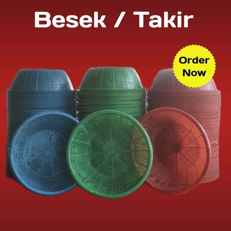 Jual Besek / Takir Plastik | 12 pcs | Shopee Indonesia