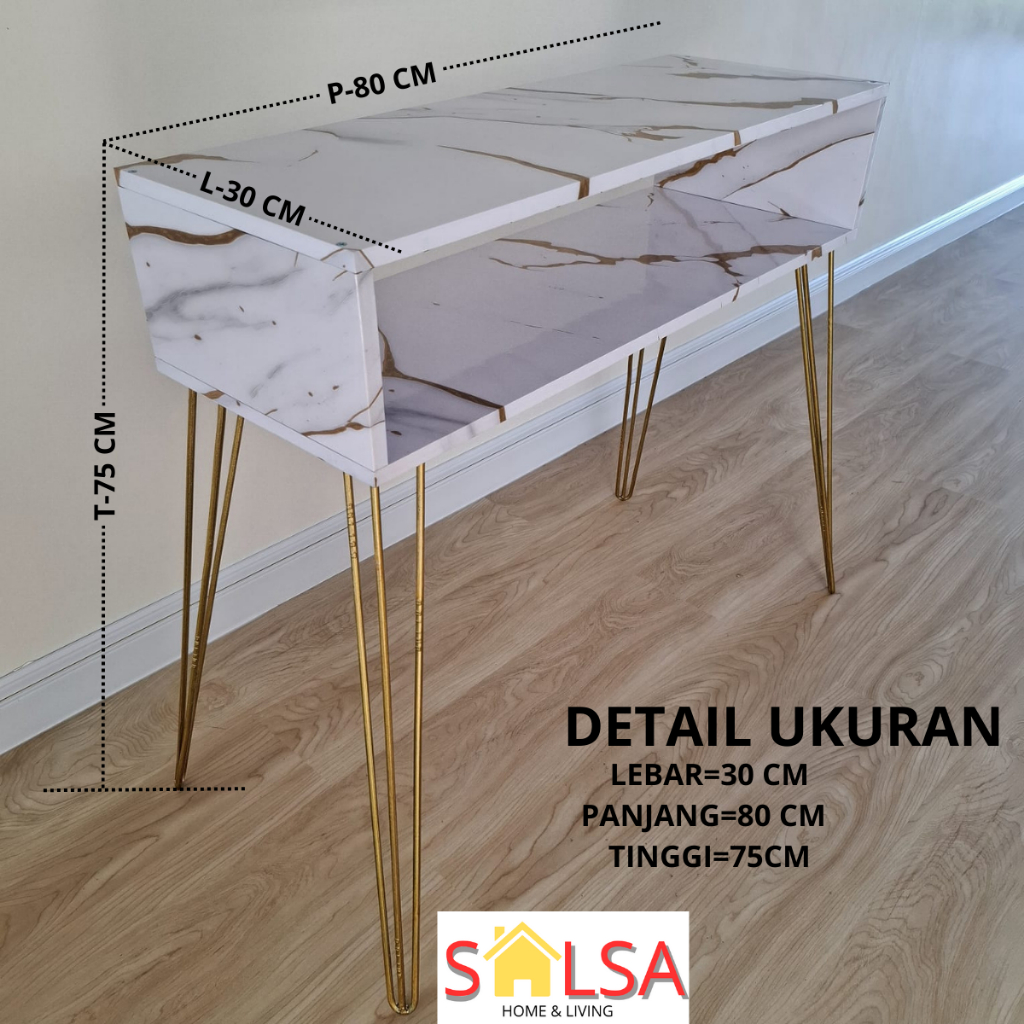 Jual MEJA RIAS meja nail art motif marmer kaki besi gold | Shopee Indonesia