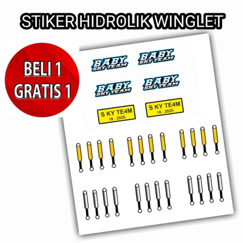 Jual STIKER HIDROLIK WINGLET UNTUK MINIATUR BUS (SUDAH DI CUT) KODE ...