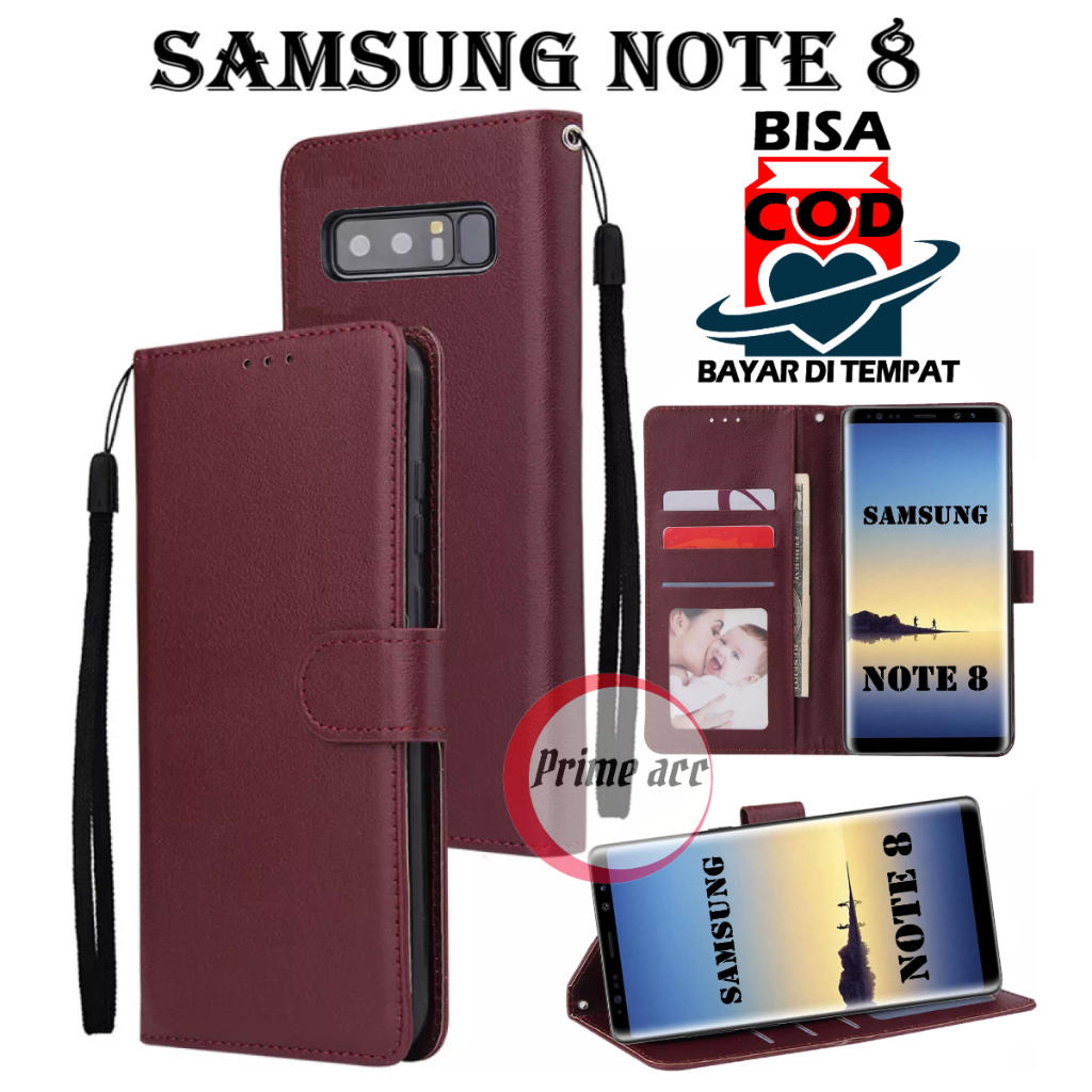 Jual flip case leather kulit SAMSUNG NOTE 8 MODEL SARUNG BUKU BISA BUKA ...