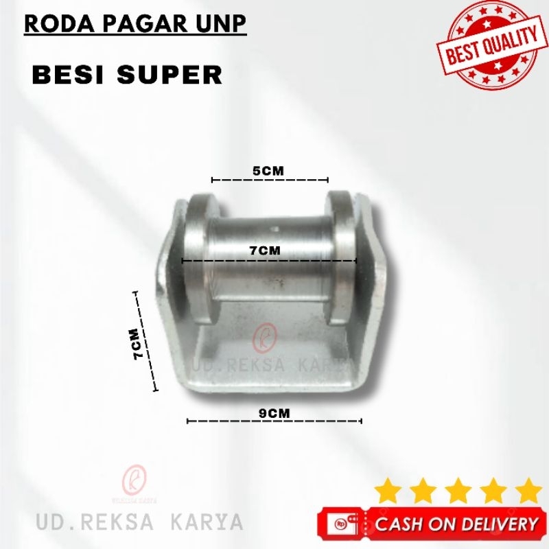 Jual (Promo) RODA UNP SUPER | Roda Pagar UNP Besi Super Jalur Rel 5cm ...