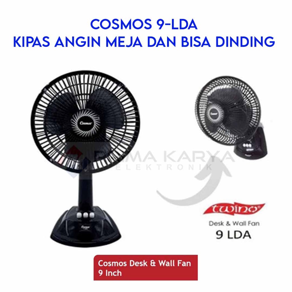 Jual Cosmos 9-DNA / LDA Kipas Angin Meja Desk Fan + Wall Fan Twino 2in1 ...