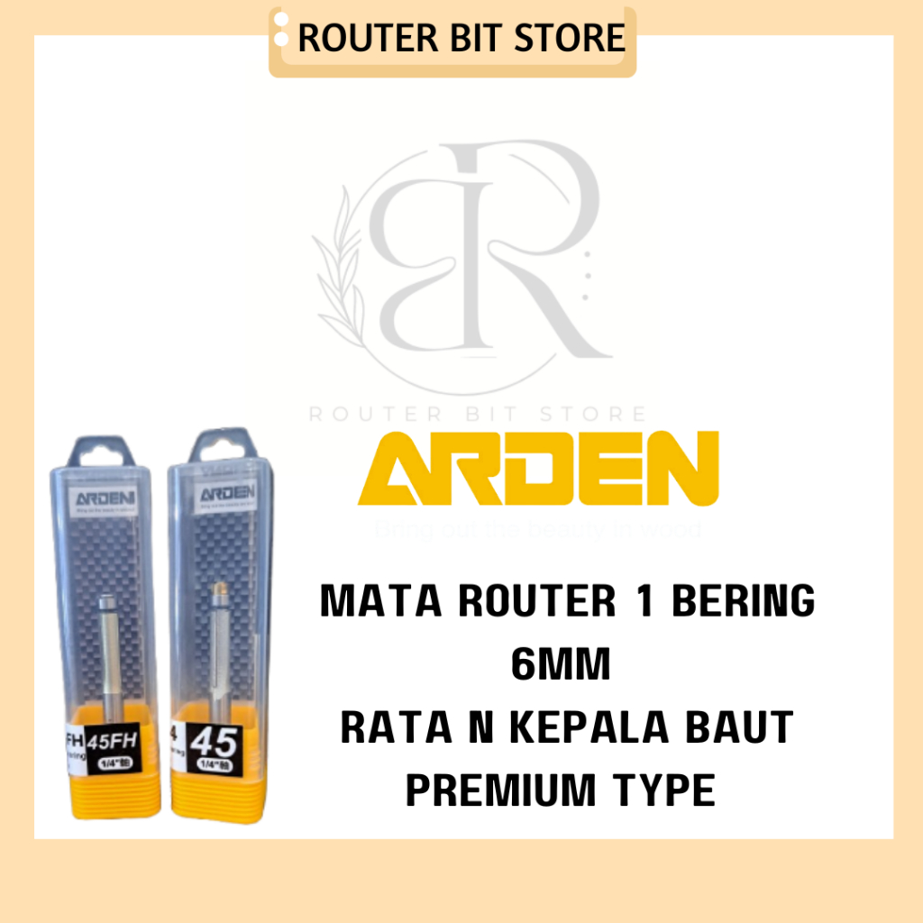 Jual ARDEN PREMIUM - MATA ROUTER 6mm 1 BERING #45 & #45FH | Shopee ...