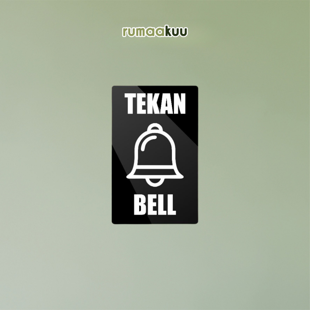 Jual Rumaakuu Papan Penanda Bell Rumah / Sign Bell Acrylic Tekan Bell ...
