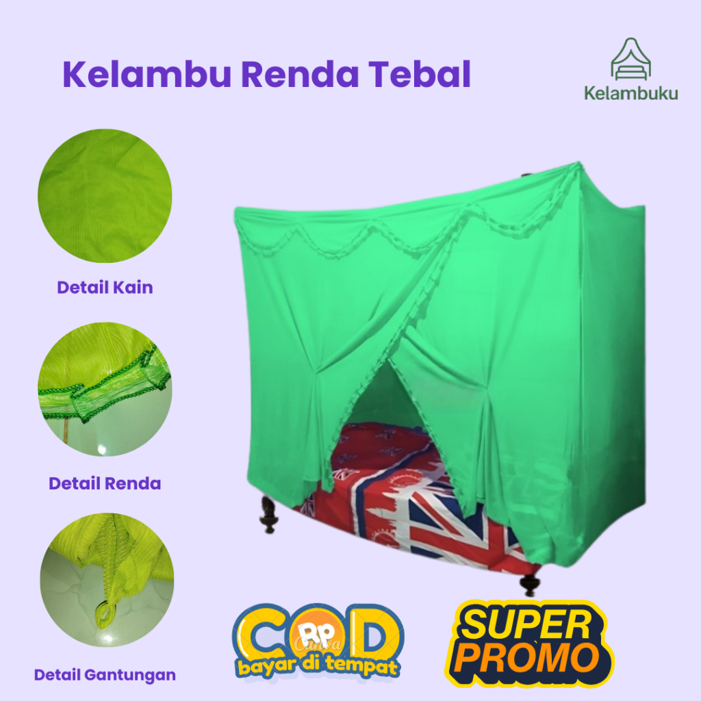 Jual Kelambu Gantung Tebal Model Kotak – Sudut Gantung Kuat, Tahan Lama ...
