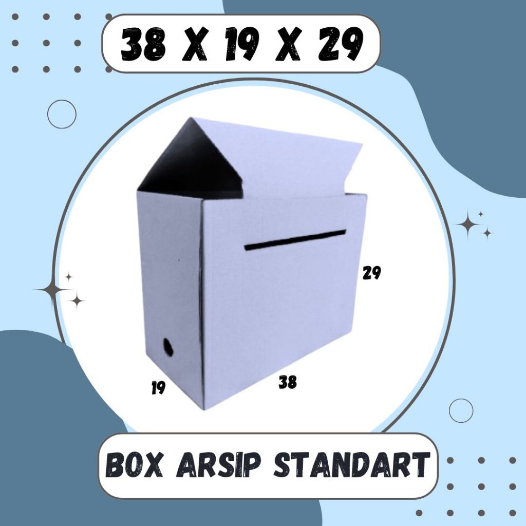 Jual Box Arsip Standart 38x19x29 Putih Polos Kardus File Arsip Packing ...
