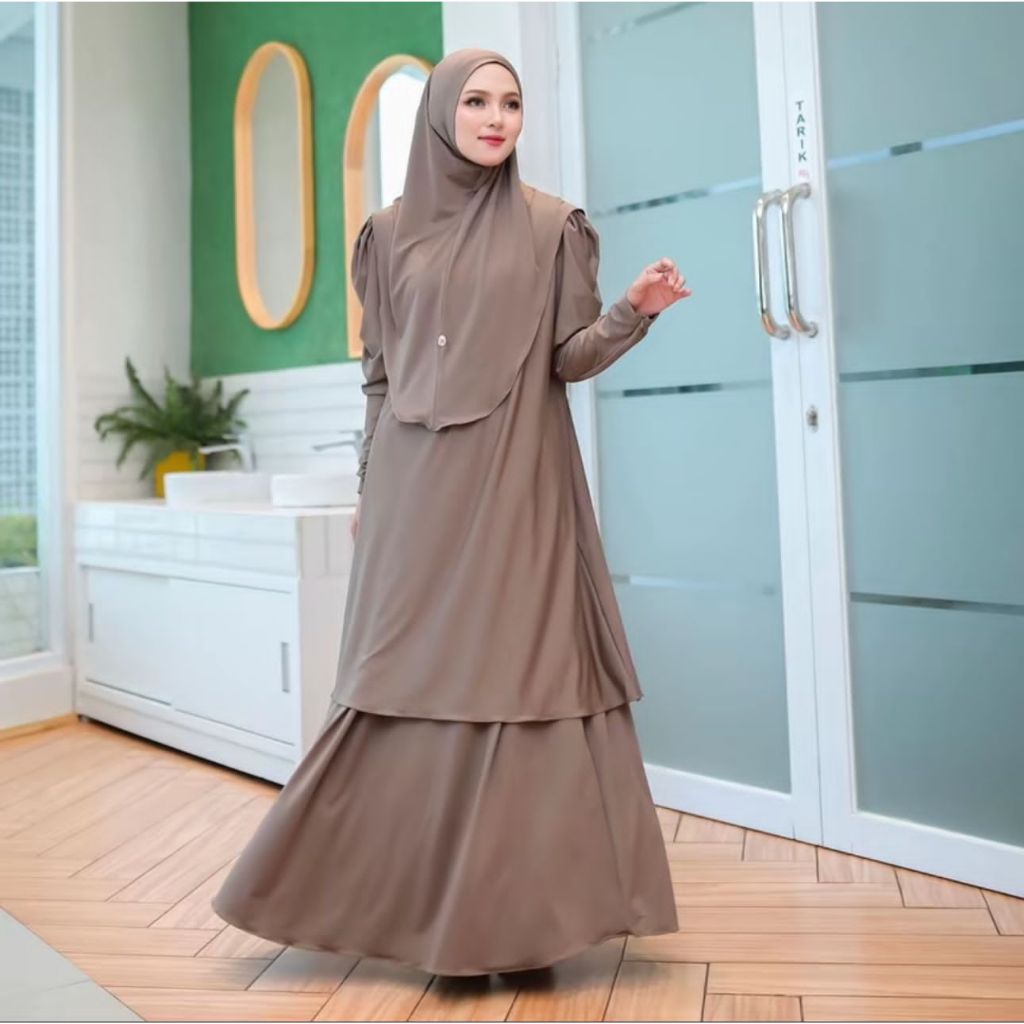 Jual GAMIS SETELAN NAVASA SETROK HIJAB ONE SET WANITA MUSLIMAH TERMURAH ...