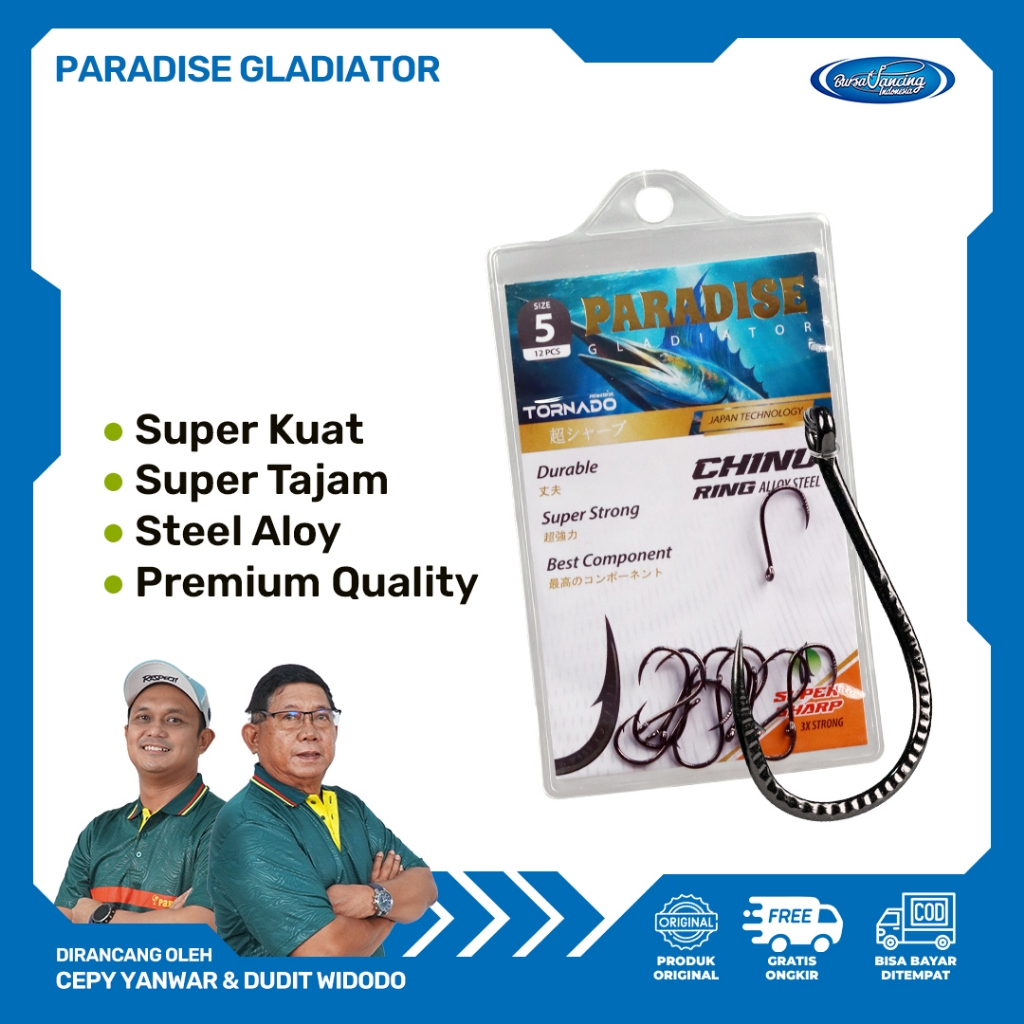 Jual Kail Pancing Paradise Gladiator Chinu Kuat Aloy Steel Untuk Kolam ...