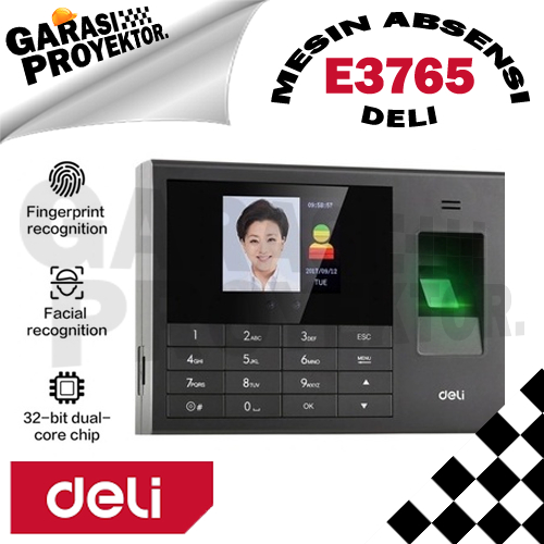 Jual Mesin Absensi Deli E3765 Pengenalan Wajah Kapasitas Rekam 200 ...