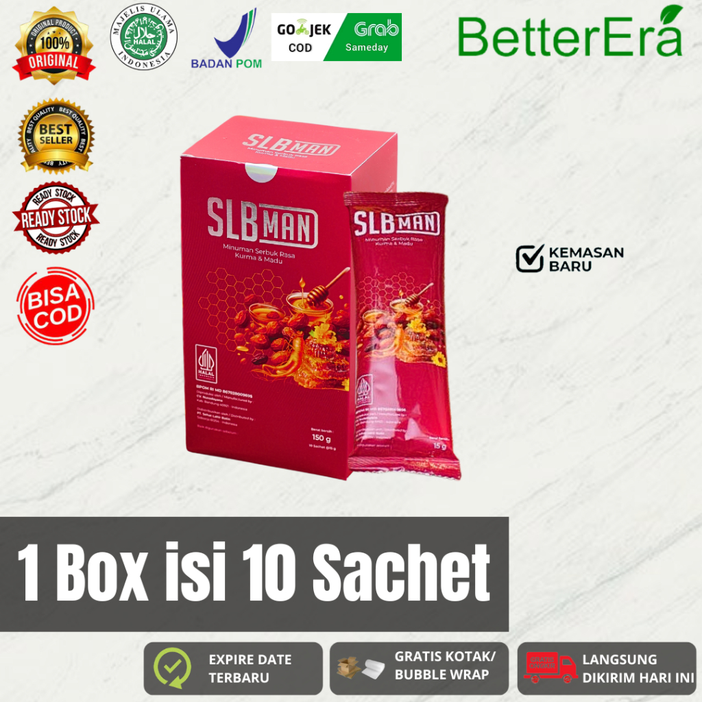 Jual SLB MAN 1 Box isi 10 Sachet Minuman Ekstrak Ginseng Habbatussauda ...