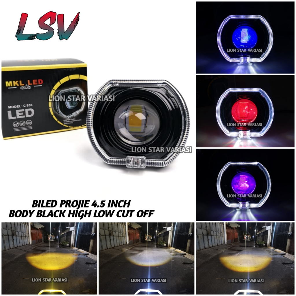Jual MKL Projie Biled 4.5 Inch Gen 3 Body Black High Low Cut Off Lampu ...