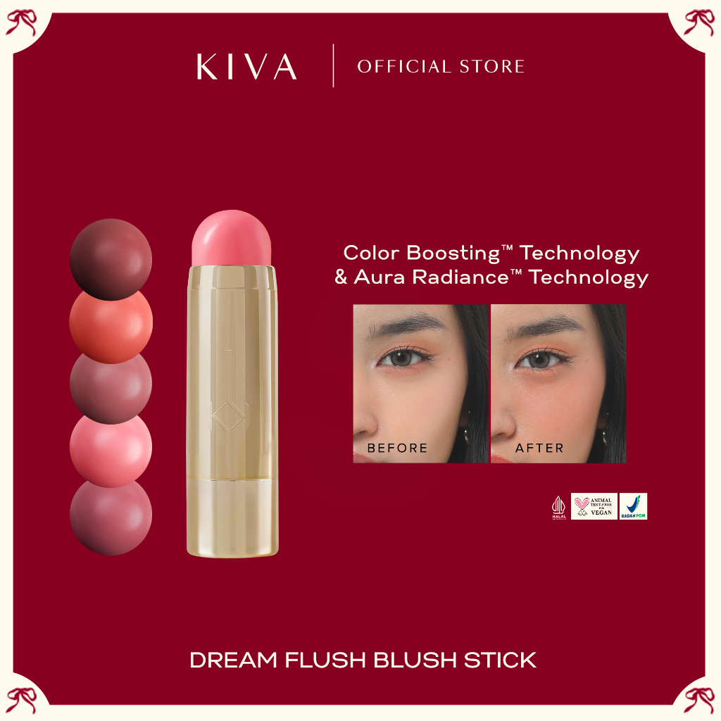 Jual KIVA Dream Flush Blush Stick - Tripeptide Collagen Hydrating Blush ...