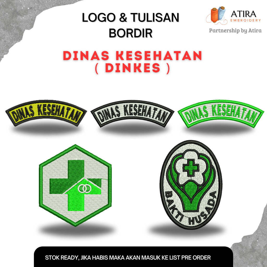 Jual LOGO & TULISAN BORDIR DINKES / DINAS KESEHATAN - BAKTI HUSADA ...