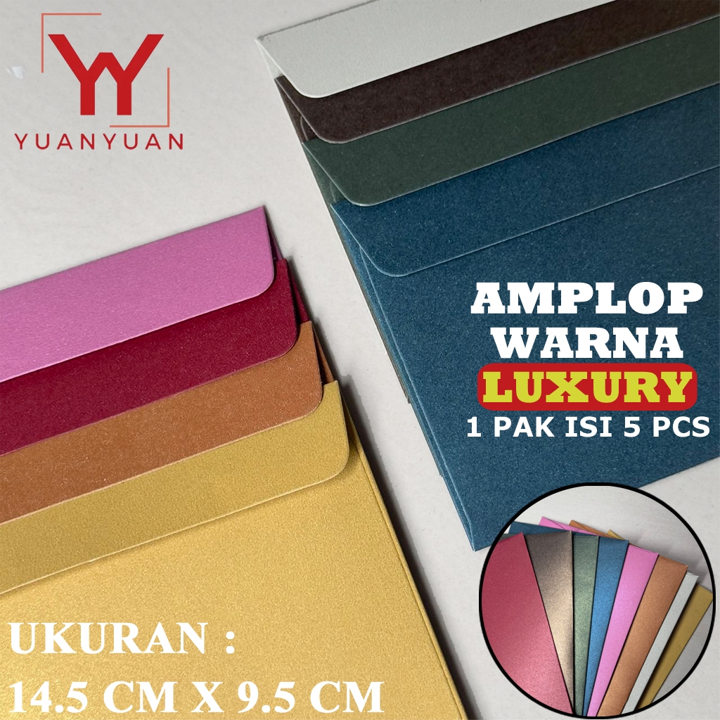 Jual [ ISI 5 PCS ] Amplop Vintage | Amplop Luxury | Amplop Berwarna ...