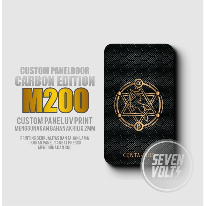 Jual Paneldoor M200,custom panel UV print motif karbon Hitam M200 ...
