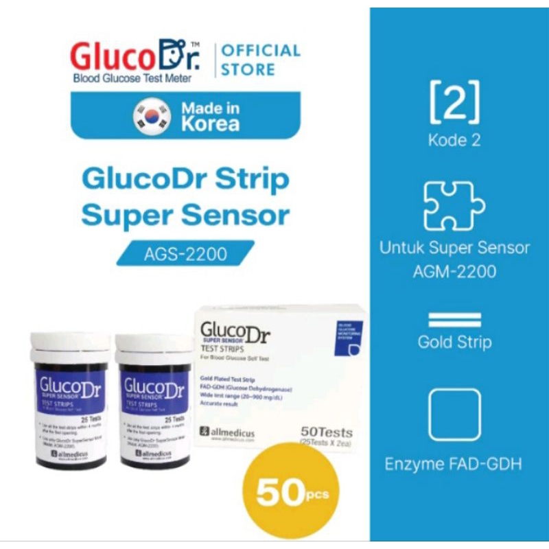 Jual Strip GlucoDr AGM 2200 Super Sensor | Shopee Indonesia