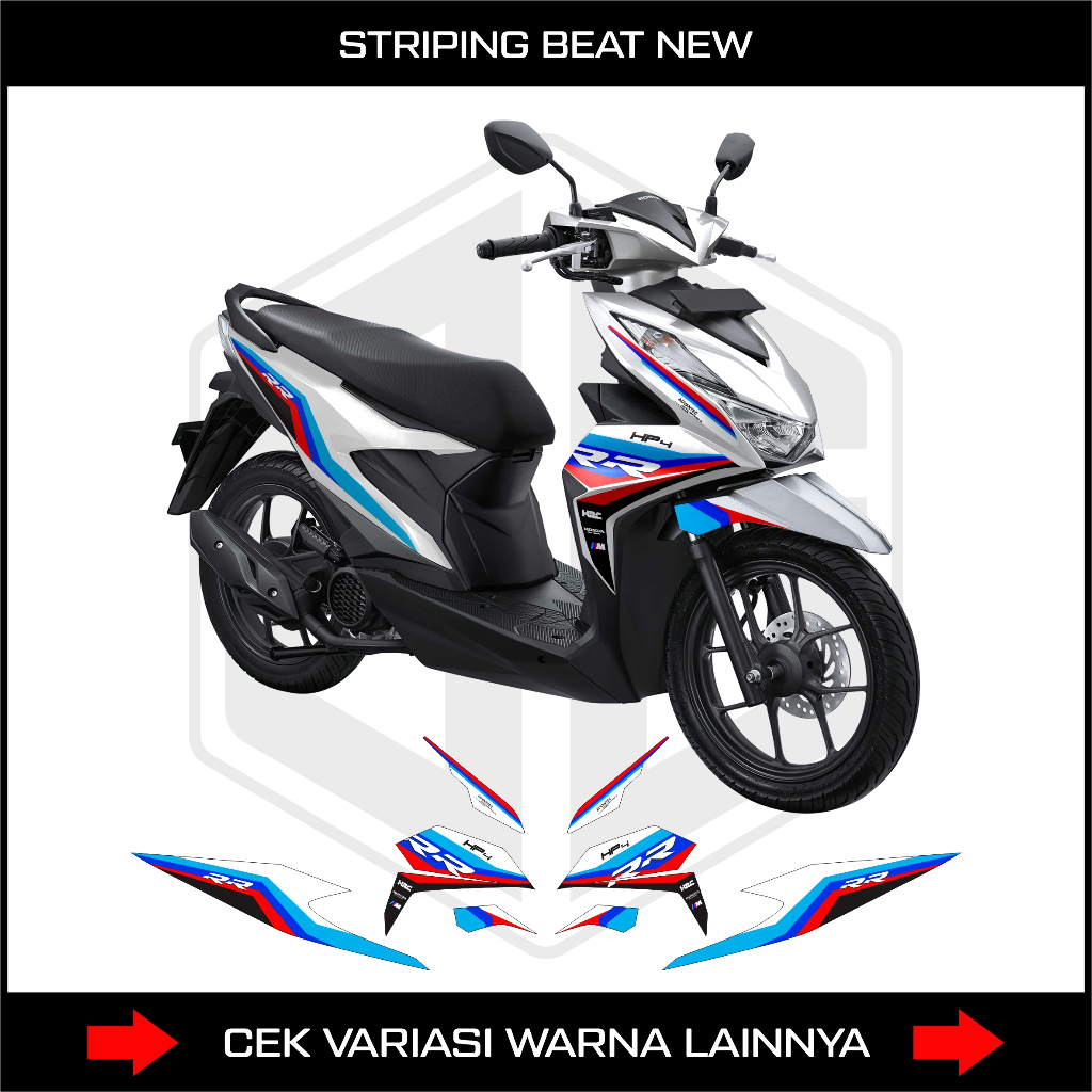 Jual STRIPING NEW HONDA BEAT ESP / DECAL STIKER BEAT NEW LIVERY KRT BMW ...