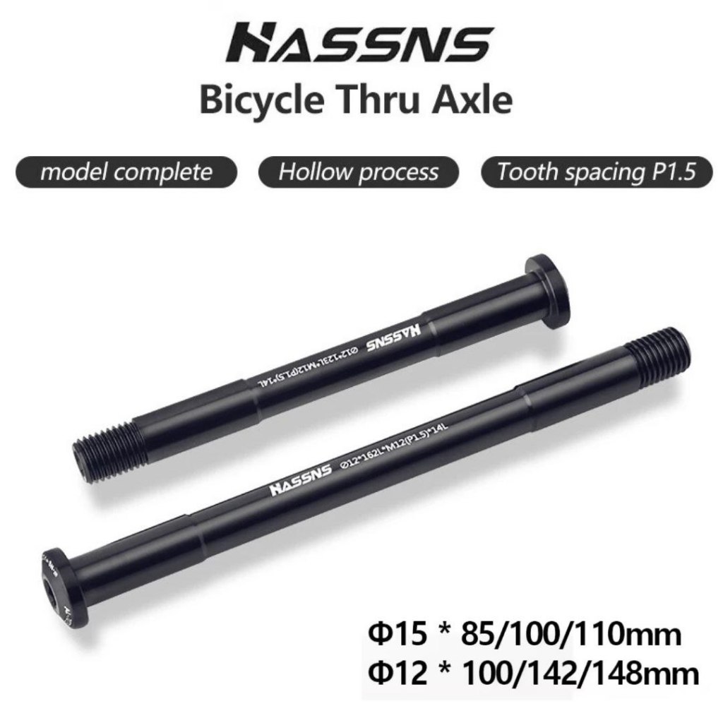 Jual HASSNS Thru Axle Roda Sepeda Shaft Alloy 7075 As Poros Wheelset ...