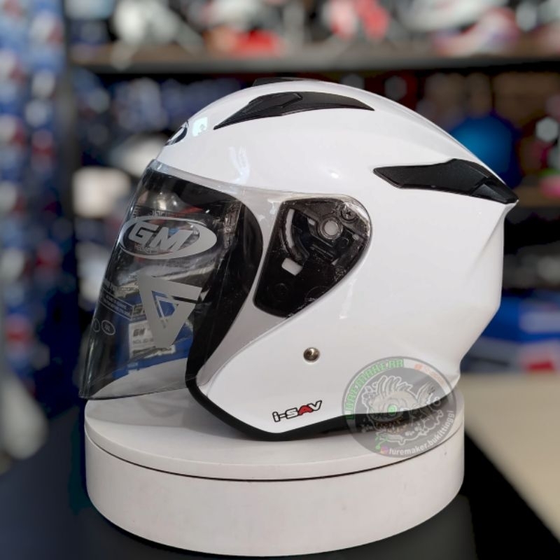 Jual HELM GM KING FIGHTER BASIC SOLID WHITE | Shopee Indonesia