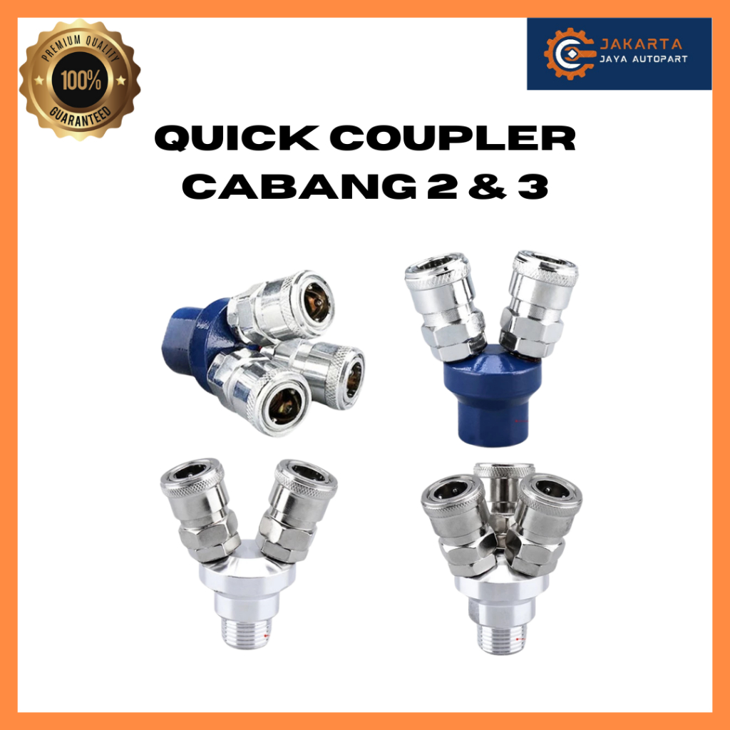 Jual Coupler Cabang Quick Coupler Cabang 2 & 3 Way Sambungan Selang ...
