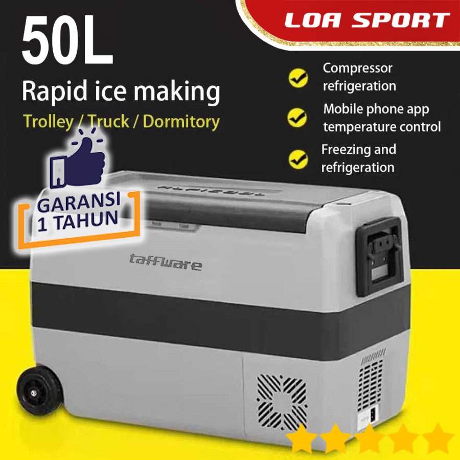 Jual Kulkas Mobil Portable Car Mini Fridge Freezer 50L 60 Watt ACDC ...