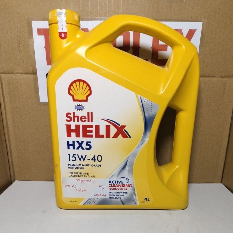 Jual SHELL HELIX HX5 15W-40 Original 100% Pastikan Cek Kemasan dan ...