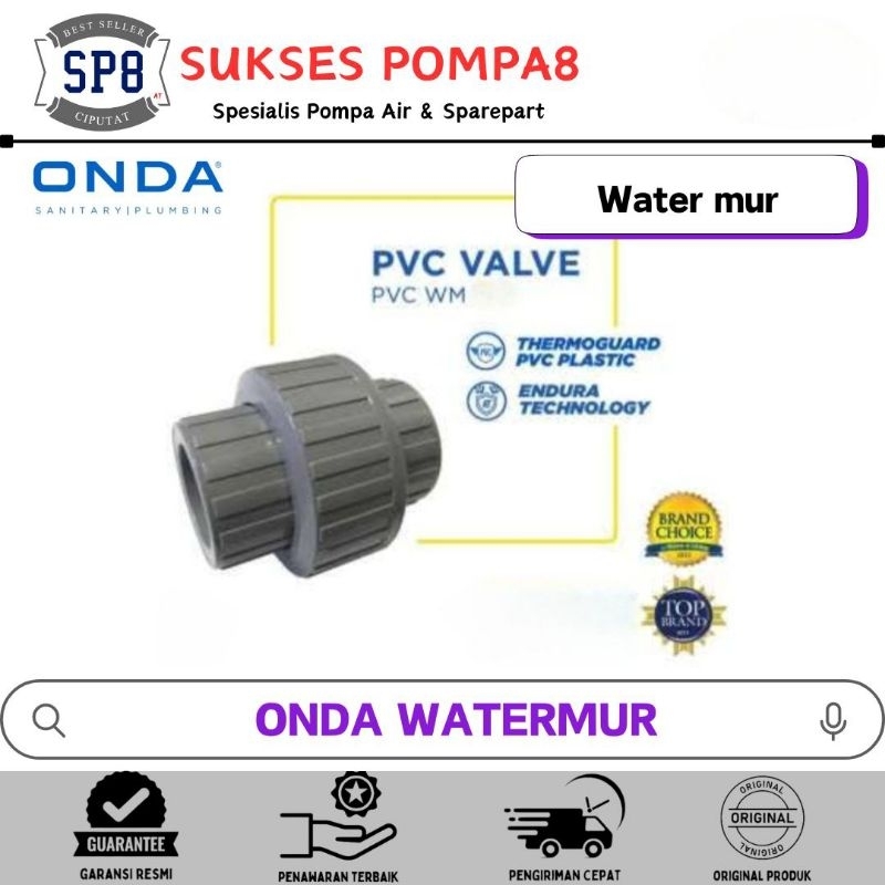 Jual Watermur / Water Mur PVC ONDA Polos 1/2" - 1 1/4" Inch | Shopee ...