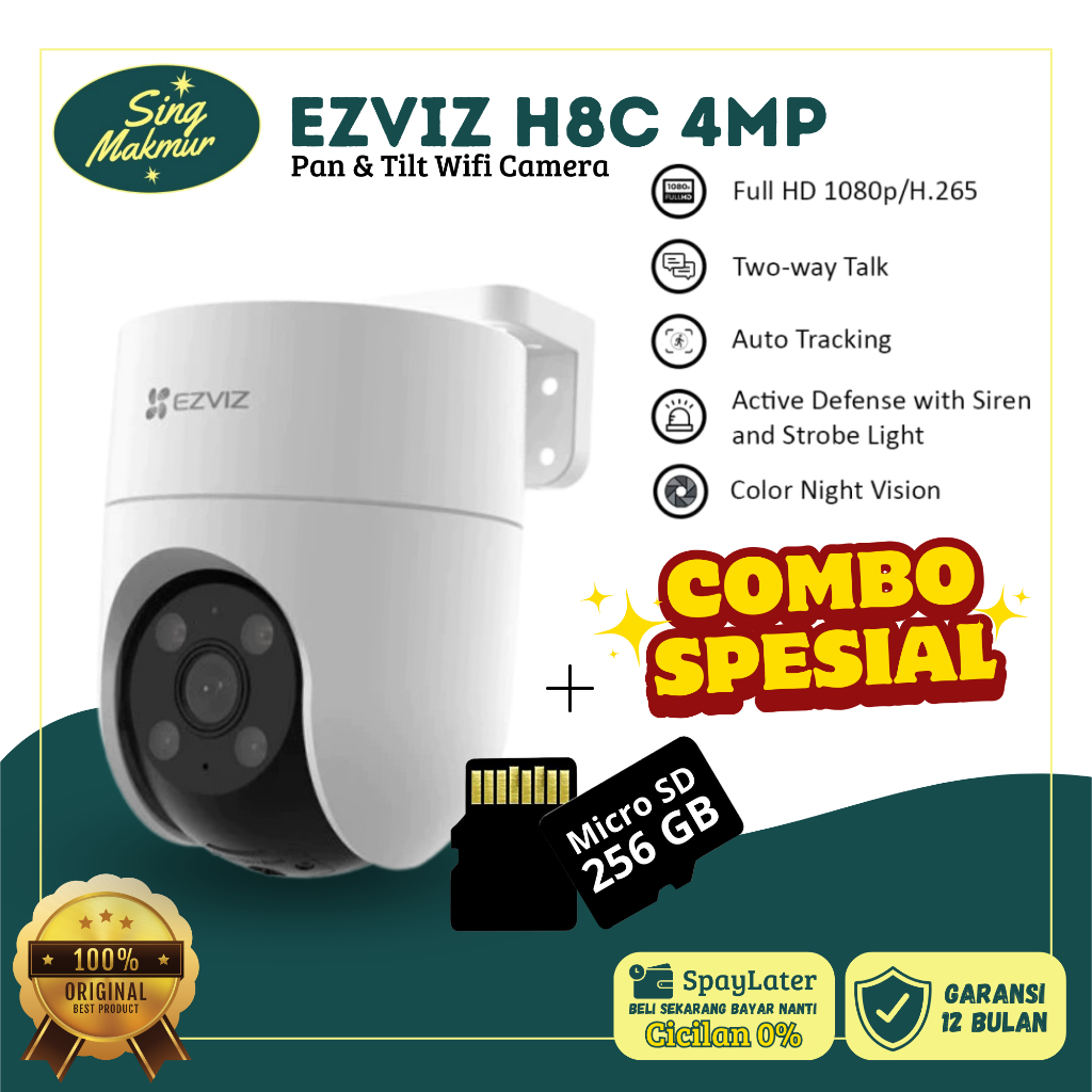 Jual Ezviz H8c 4MP 2K+ Outdoor CCTV Pan & Tilt Wifi IP Camera Auto ...